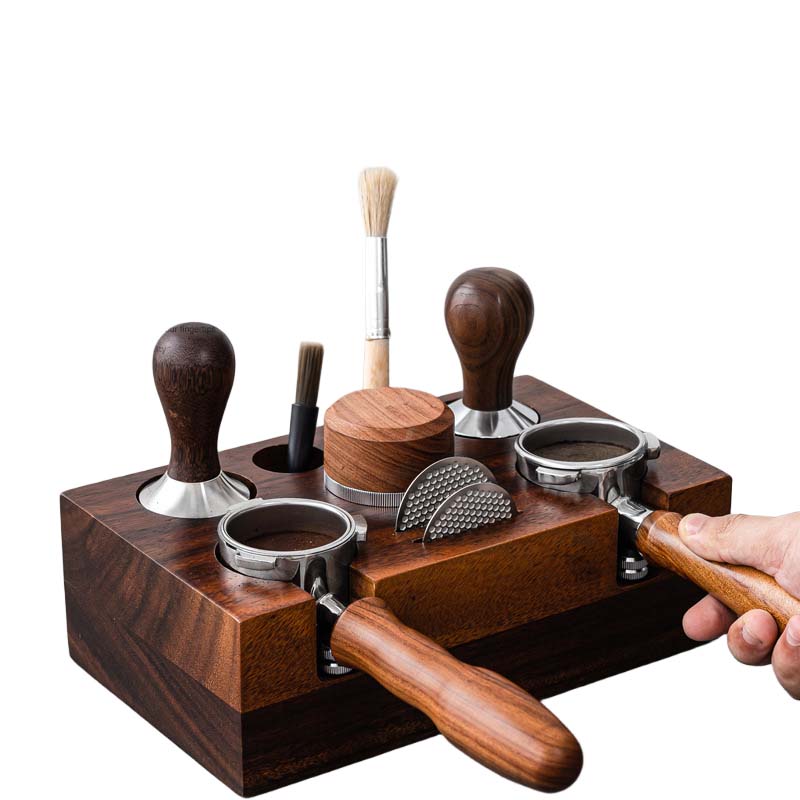 51-58mm Dual Slot Espresso Tamper Stand & Organizer - Premium Manual ...